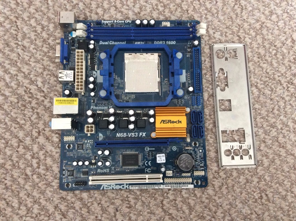 Asrock N68-VS3 FX Motherboard AMD AM3/AM3+ Socket + I/O Shield ...