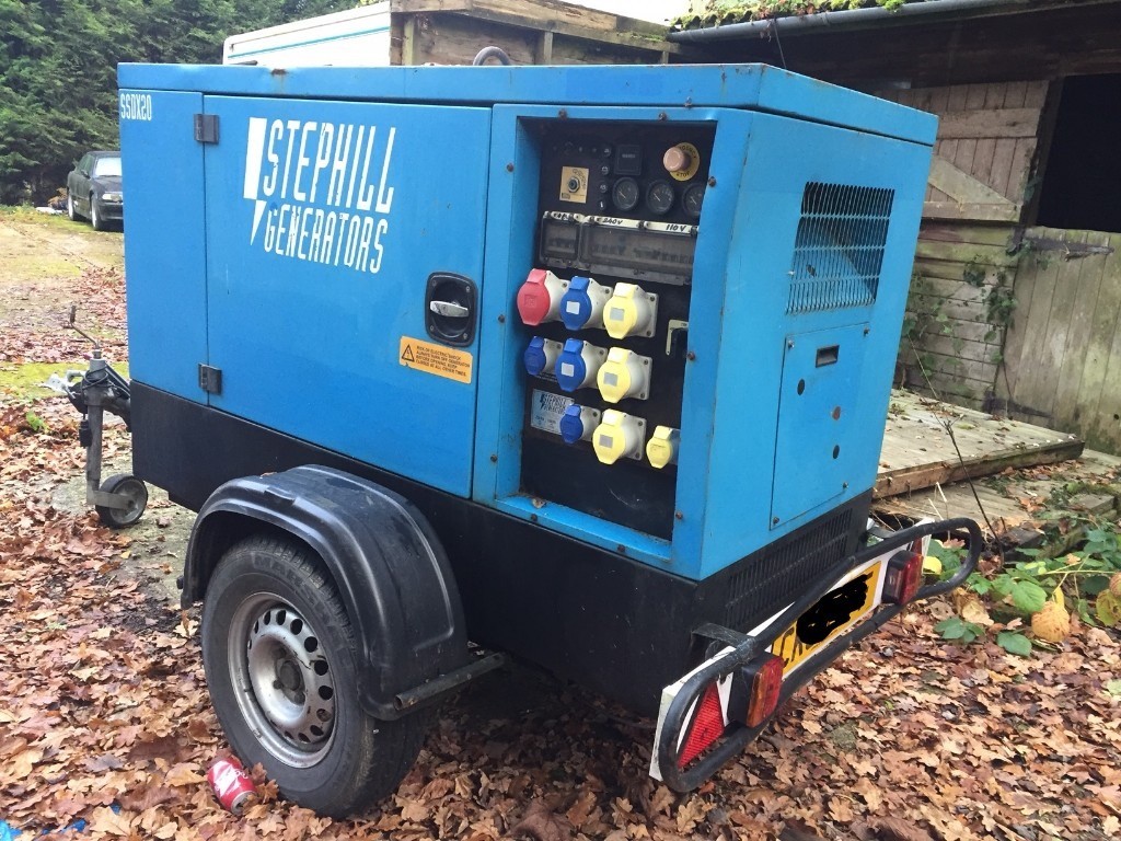 Stephill SSDX20 20kVA diesel road tow generator, recently serviced and ...