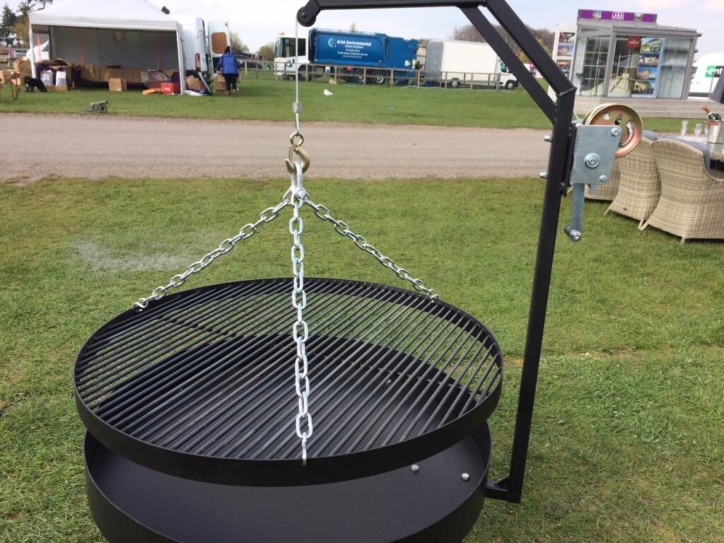 German style bbq grill cooking on chacoal | in Hope Valley, Derbyshire ...