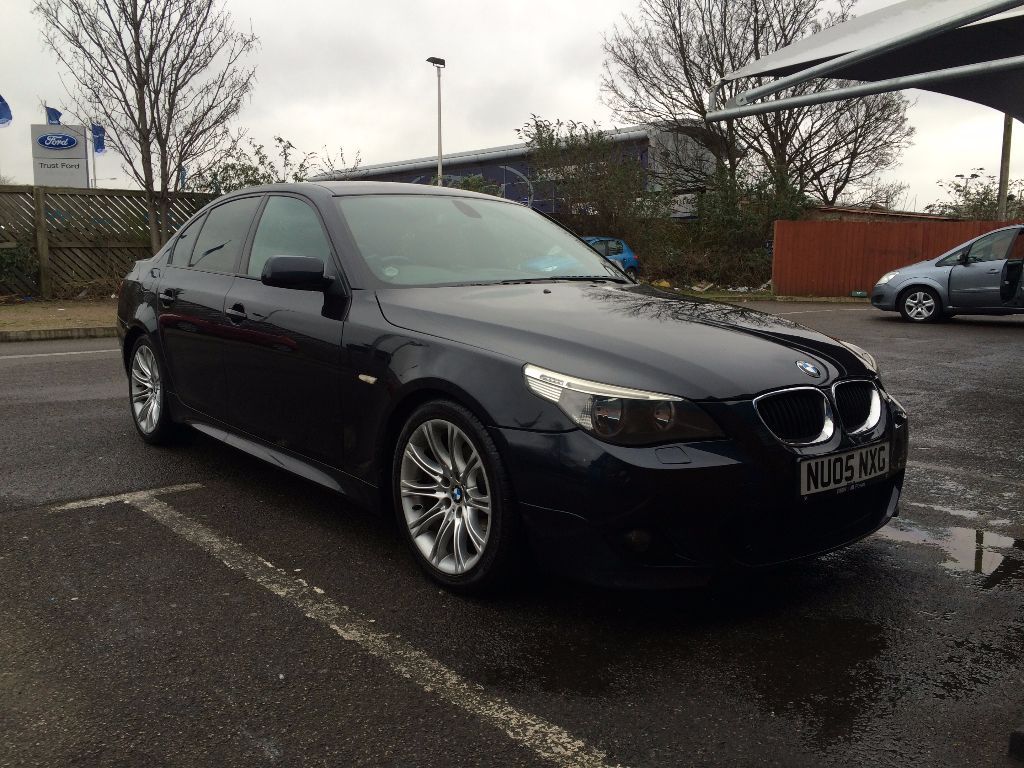 2005 BMW 525 M SPORT DIESEL AUTOMATIC BLACK DARK BLUE NEW TYRES ALLOY ...