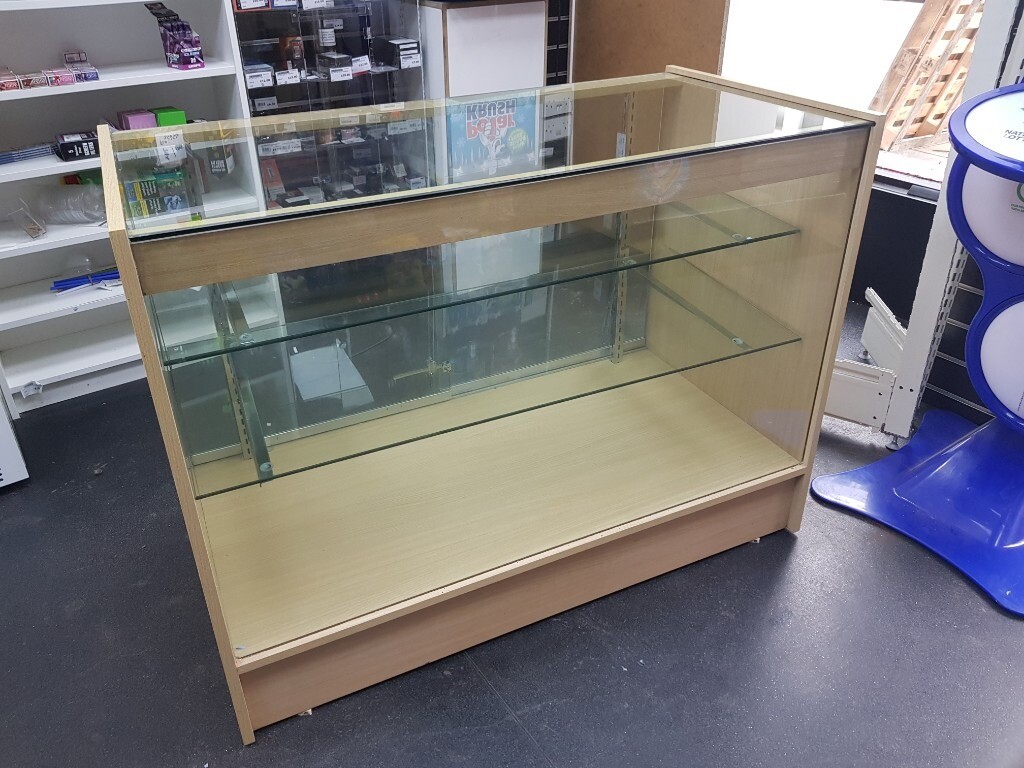 Retail Glass Display Counter with Glass Shelves Lockable. | in East End ... Retail Glass Display Counter with Glass Shelves Lockable. | in East End ...
