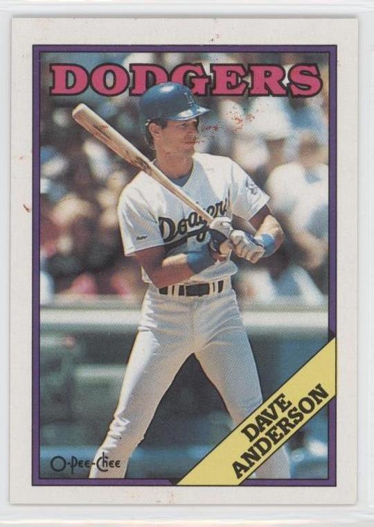 1988 O-Pee-Chee - Dave Anderson #203 Blank Back for sale online | eBay