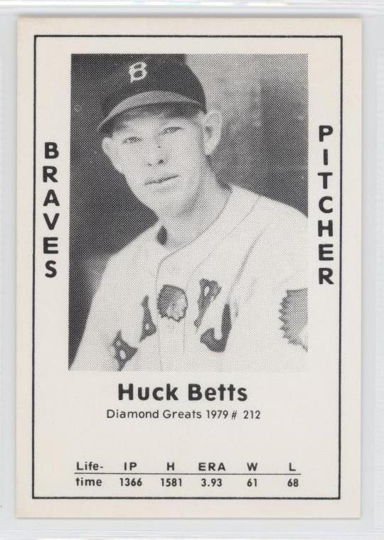 1979 TCMA Diamond Greats - Huck Betts #212 (RC) for sale online | eBay