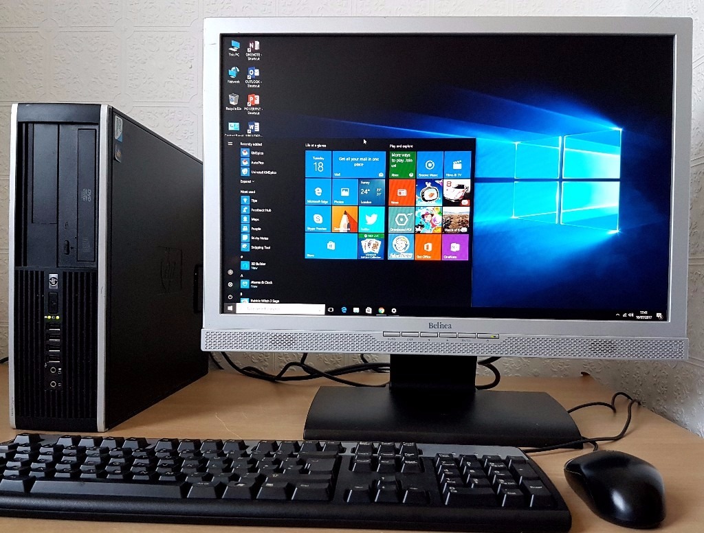 Fast HP Elite PC setup,4GB DDR3 RAM,6Ghz CPU,Wifi Ready,22" HD Screen ...