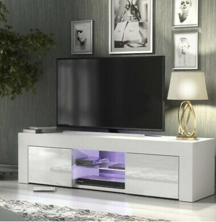 Modern White TV unit (BRAND NEW) with free delivery | in Southside ...