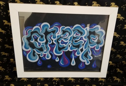 Original Creep Gooey Graffiti Style Prismacolor Pencil Drawing