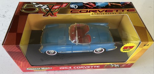 ERTL American Muscle 1954 Blue Corvette 50th Anniversary,1 ERTL American Muscle 1954 Blue Corvette 50th Anniversary,1
