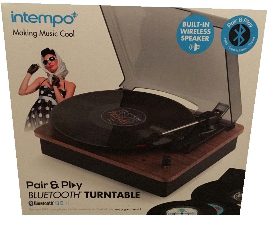Intempo Bluetooth Retro Portable Turntable Record Player BRAND NEW | in ...