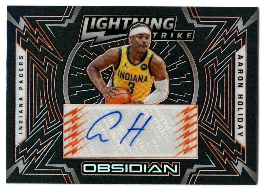 2020-21 Panini Obsidian - Lightning Strike Signatures Aaron Holiday #LS ...