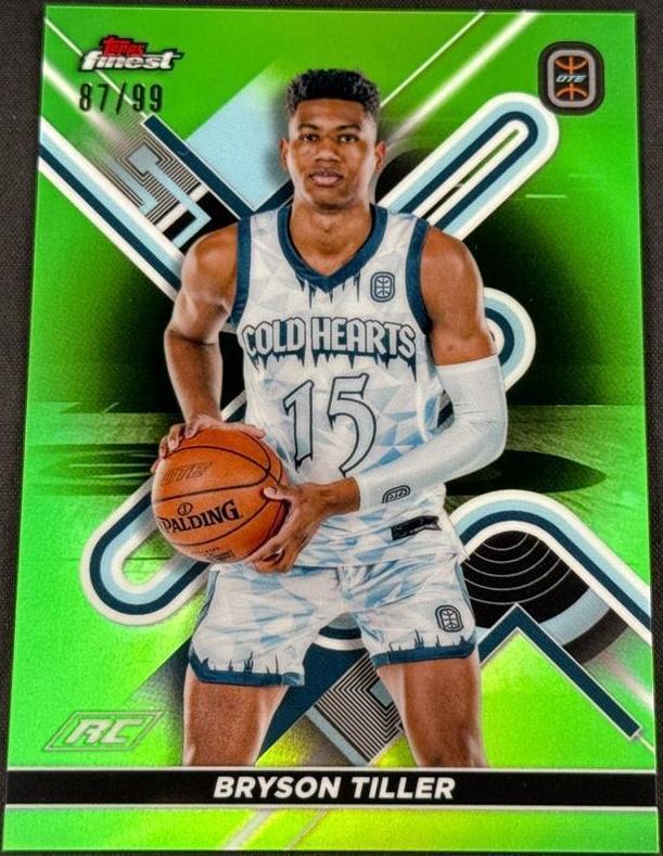 2022-23 Topps Finest OTE Overtime Elite - Bryson Tiller #31 Neon Green ...