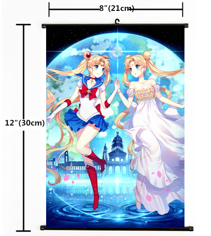 Home Décor Sailor Moon Crystal HD Print Anime Wall Poster Scroll Room ...