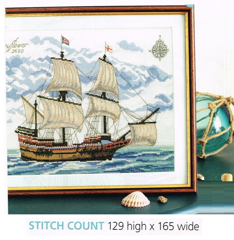 Pattern Only Eq | Mayflower Ship Cross Stitch