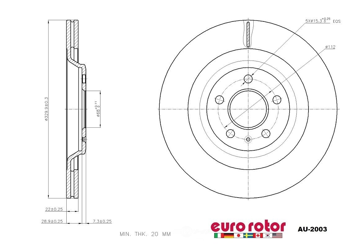 Disc Brake Rotor-* High Carbon Premium Eurorotor AU-2003 for sale online | eBay