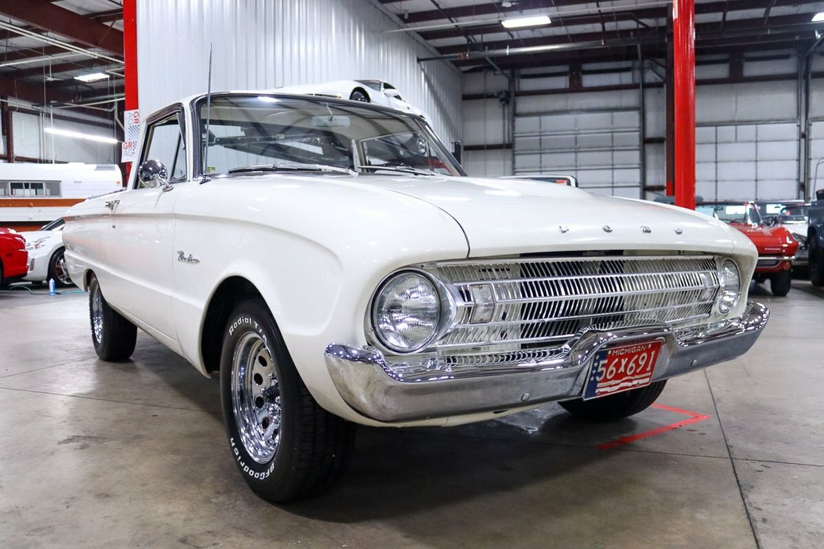 1961 Ford Falcon Ranchero 52627 Miles Wimbledon White Pickup Truck ...