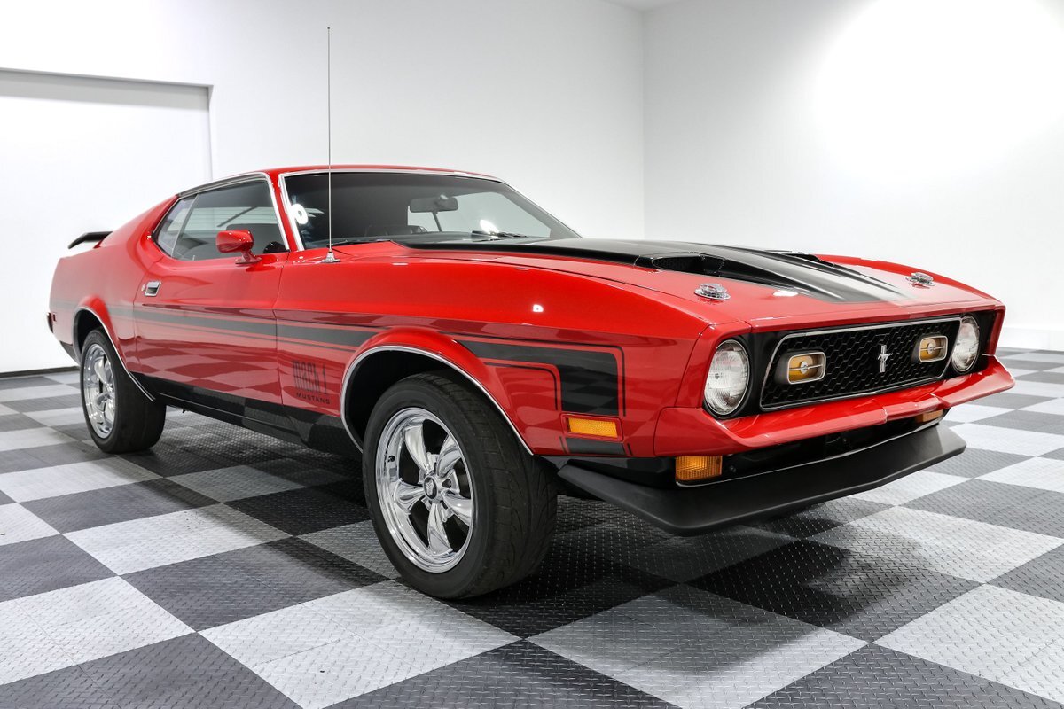 1972 Ford Mustang Mach 1 15745 Miles Red Coupe 351 Cleveland 4v C6 ...