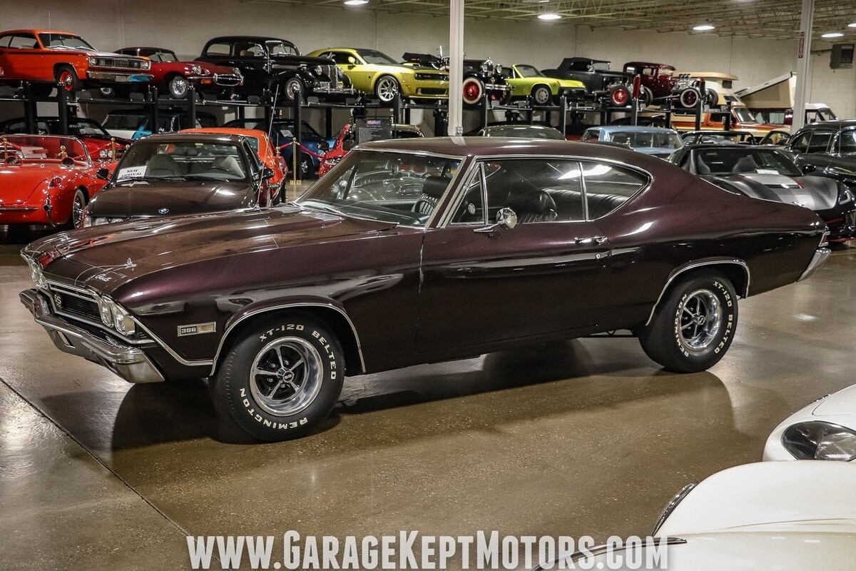 1968 Chevrolet Chevelle Ss 396 Black Cherry Coupe 396 V8 92460 Miles ...