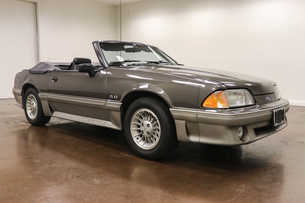1990 Ford Mustang 22457 Miles Deep Titanium Paint Convertible 5.0 Liter ...
