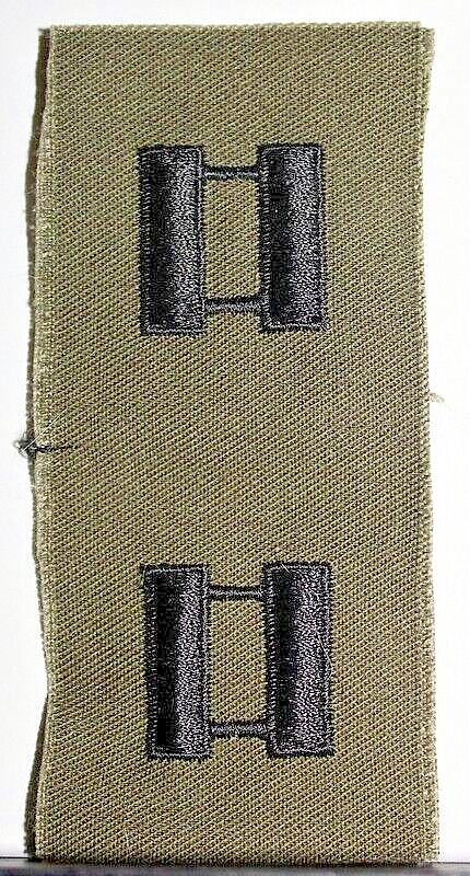 US Army Captain CPT OD Fatigue Uniform Rank