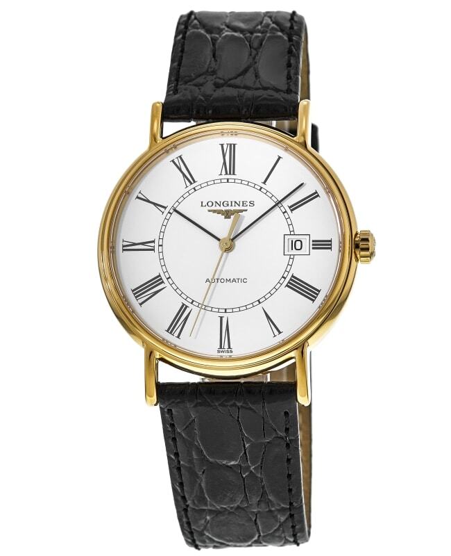 New Longines Presence Automatic White Dial Black Men Watch L4.922.2.11.2