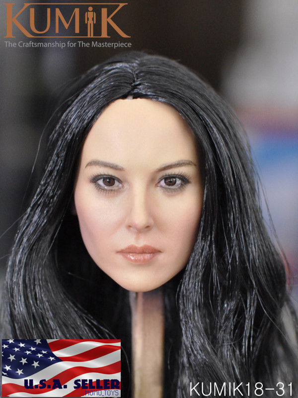 KUMIK 1/6 Black Hair Female Head sculpt KM18-31 For 12'' PHICEN Figure USA のeBay公認海外通販｜セカイモン