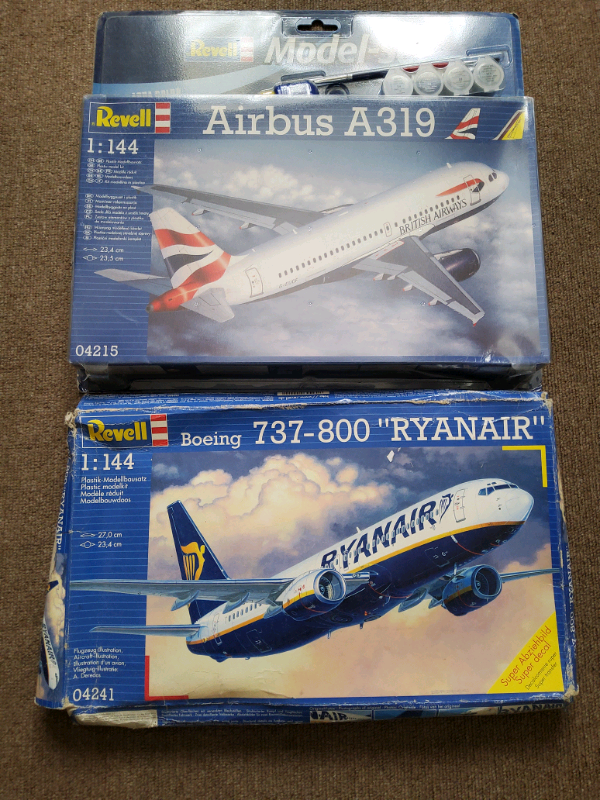 Revell airfix model kits plane airbus a319, boeing 737-800 ryanair | in ...