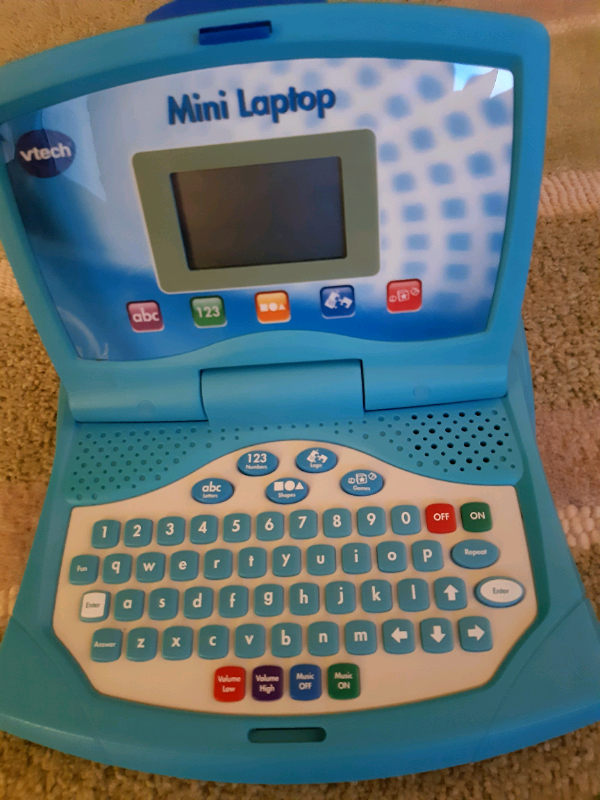 VTECH Blue Mini Laptop Educational Toy, Numbers, Alphabet, Shapes | in ...