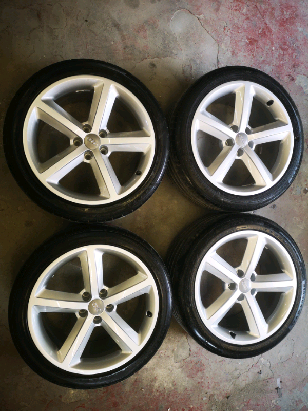 Genuine 18 Audi A4 Alloy Wheels And Tyres Refurbished Immaculate In