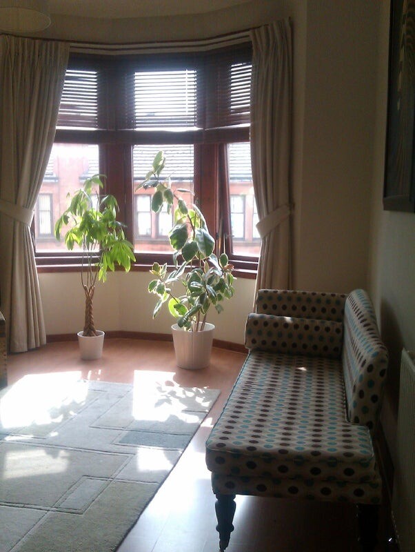 M&S Bespoke Cream Natural Long Curtains Tenement Bay Window Dry Cleane ...