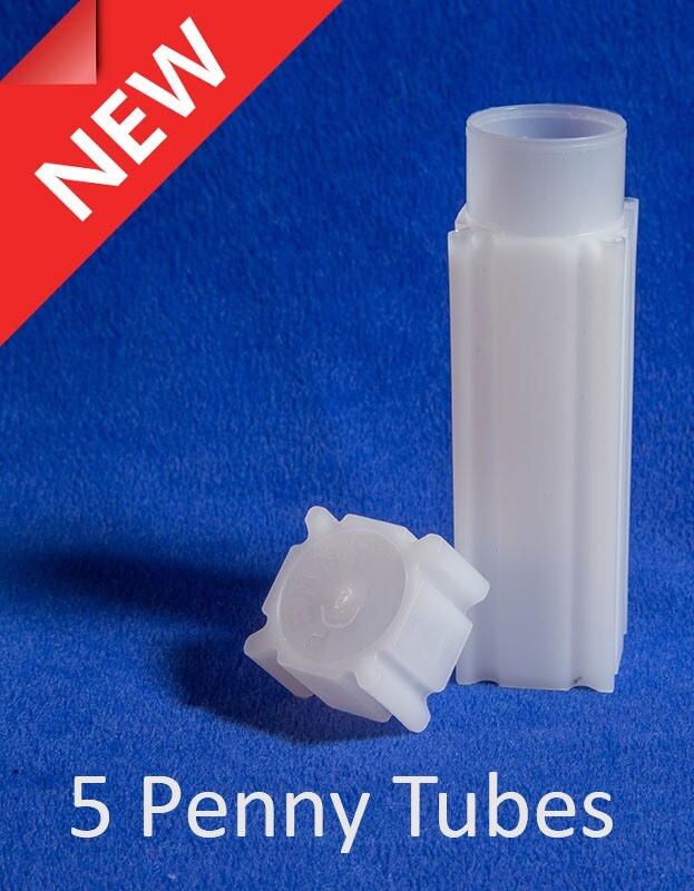5 Square Coin Safe Tubes For US Penny Cent 19.40mm High Quality Roll ...