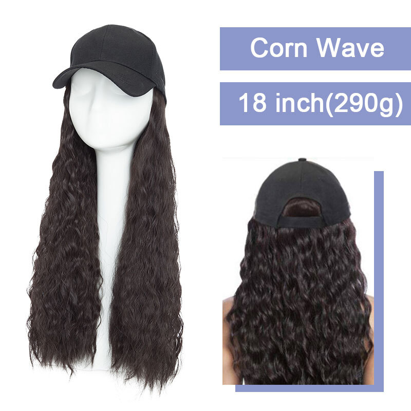 Cap with Hair Attached For Women Wig Hat with Hair Short Bob Style ...