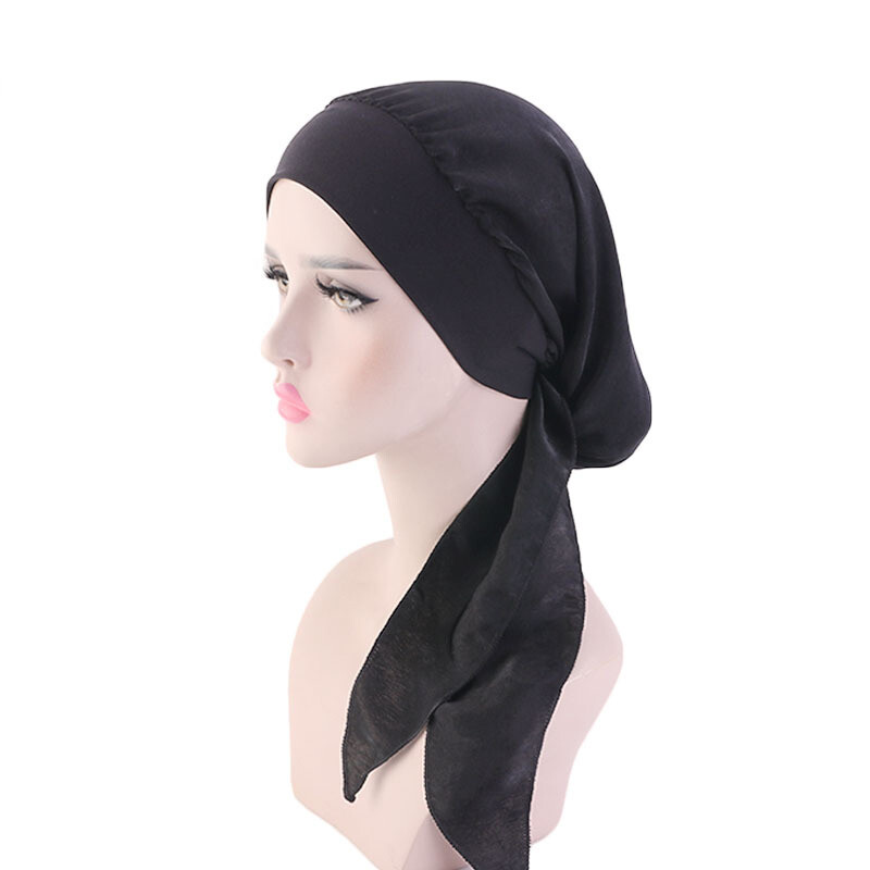 Women Cancer Head Scarf Chemo Hair Loss Hat Turban Pre-Tied Headwear ...