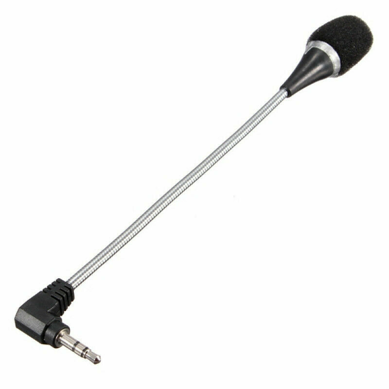 3.5mm Flexible Mini Microphone Mic for Laptop Notebook PC Podcast Skype ...