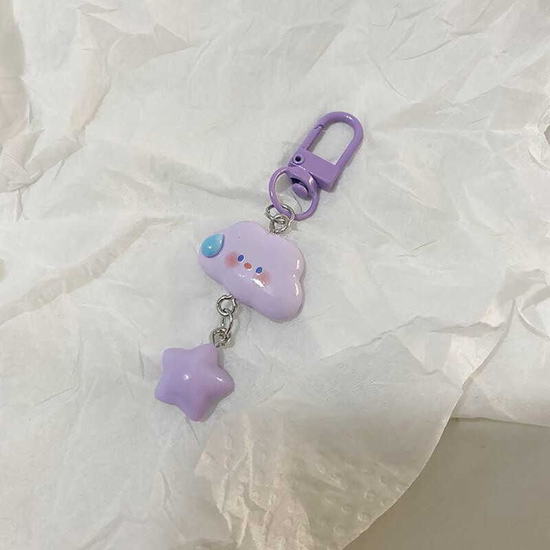Cute Cartoon Cloud Star Pendant Keychain Bag Hanging Decoration Orname ...
