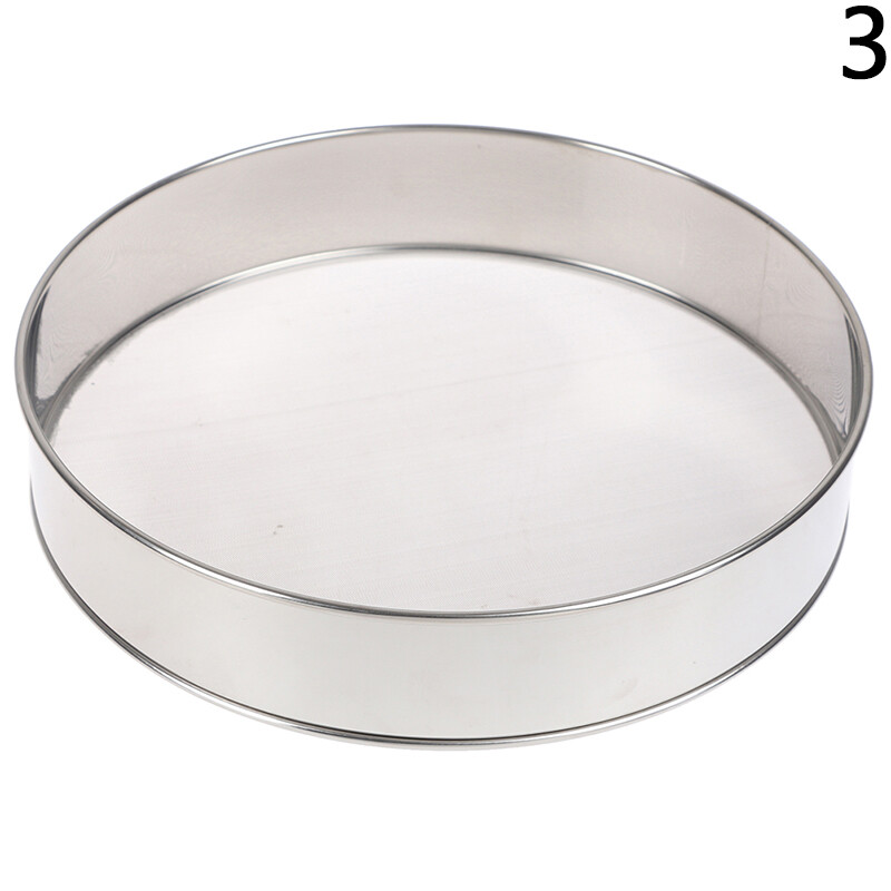 Kitchen Fine Mesh Flour Sifter Round Stainless Steel Flour Sieve ...