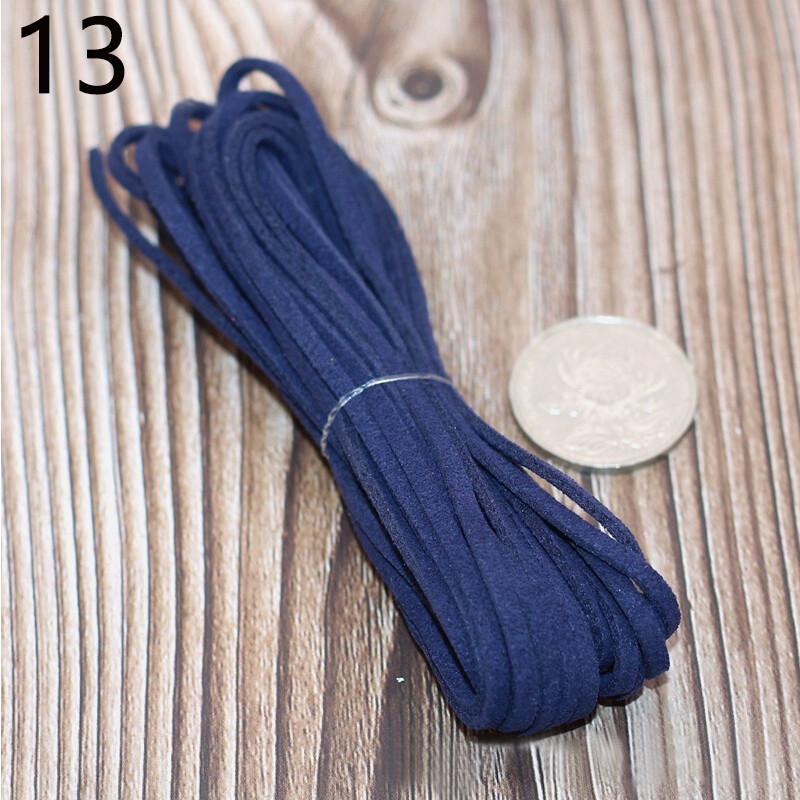 1Pcs 5M Suede Leather Flat Cord Rope 3mm DIY Jewelry Necklace Making DIY Strings | eBay