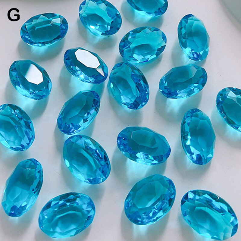 5PCS Oval Nail Art Charms Rhinestone Crystal 3D DIY Manicure Decoration ...