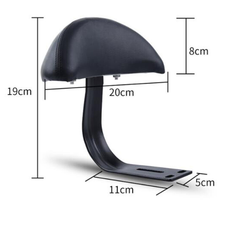 Motorcycle ATV Rear Backrest Passenger Seat Cushion Shelf Back Rest Pad ...