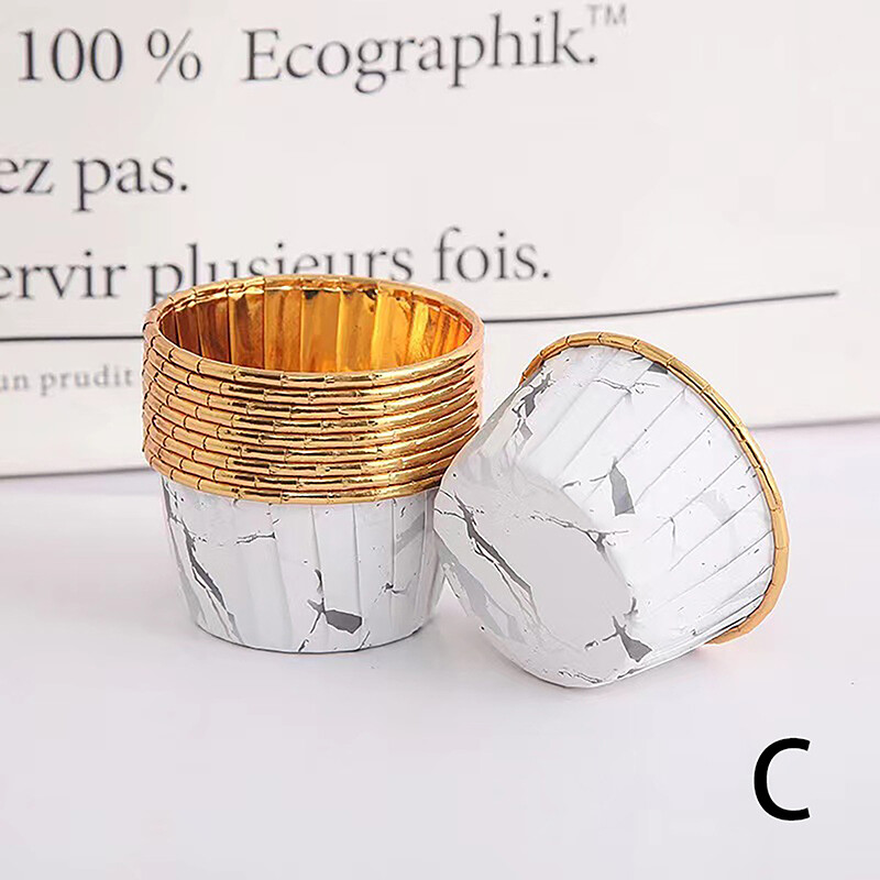 50Pcs Aluminum Foil Cup Cupcake Paper Baking Cups Muffin Cake Cases ...