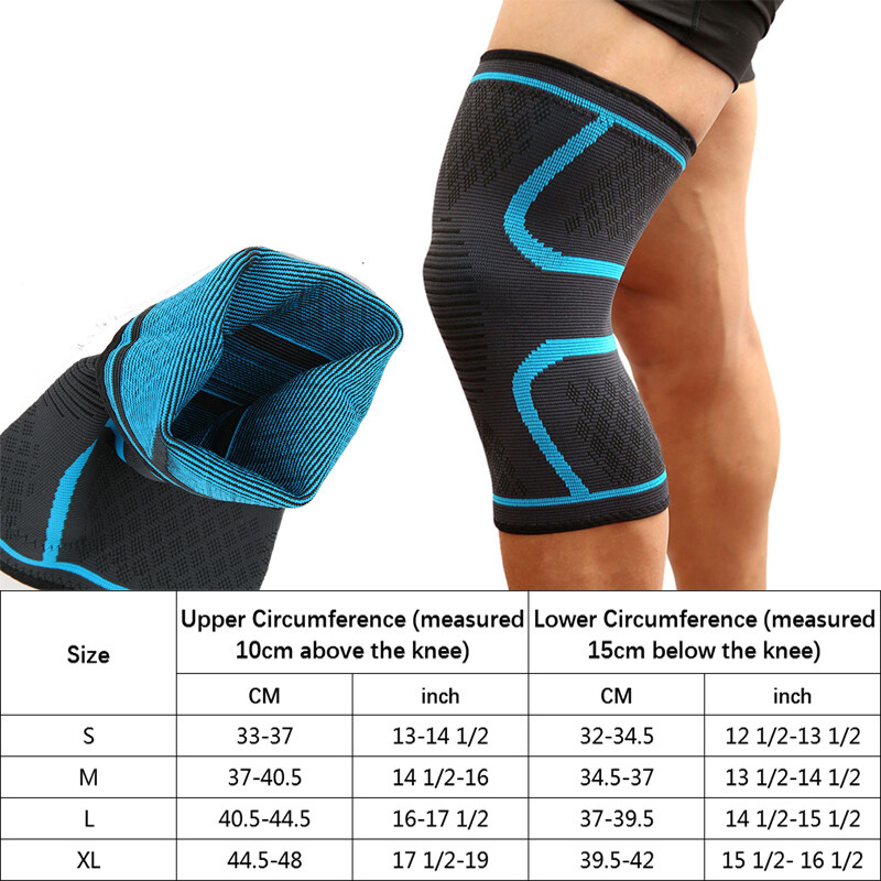 Knee Compression Sleeve Patella Meniscus Tear Knee Support Brace Straps ...