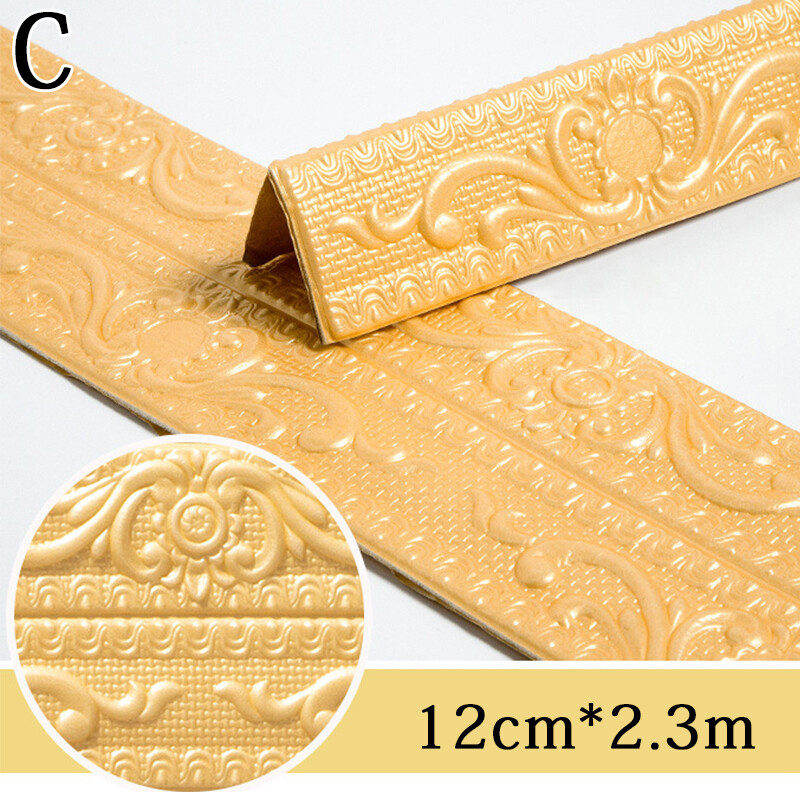 Self Adhesive Wall Trim Line Skirting Border Wall Sticker Strips Home
