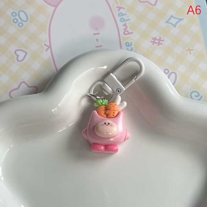 Cartoon Cute Food Resin Pendant Keychain Ins Style Bag Charms Jewelry ...