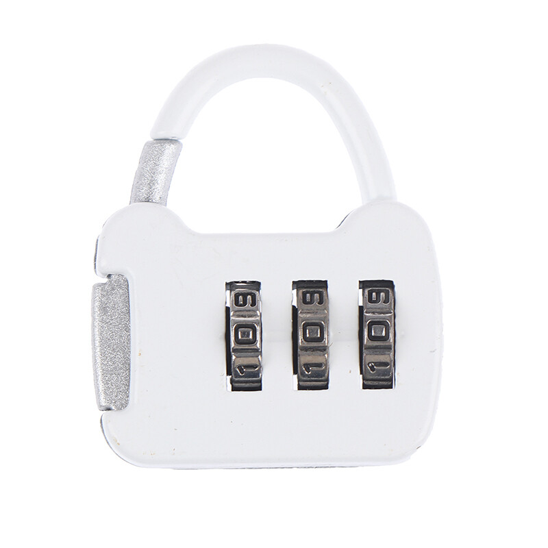 3 Digit Code Combination Password Lock Portable Travel Mini Zinc ...