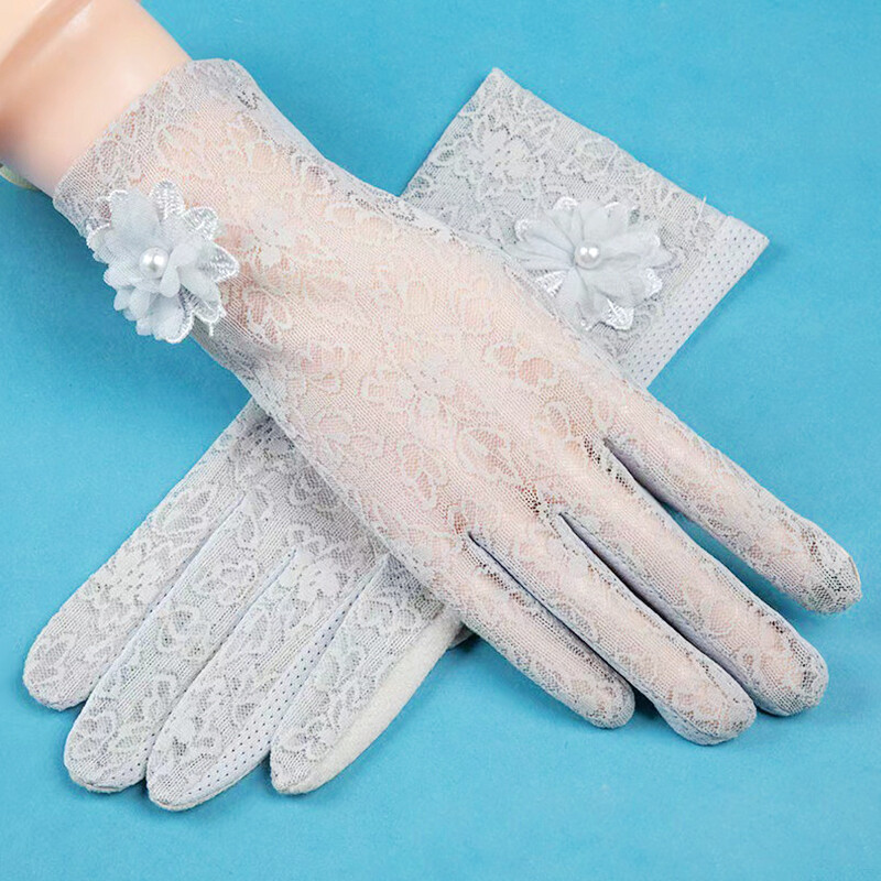 Womens Summer Sexy Hollow Lace Flower Sunscreen Anti Uv Drive Cycling