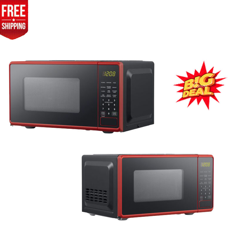 0.7Cu Ft Compact Countertop Microwave Oven Home Office
