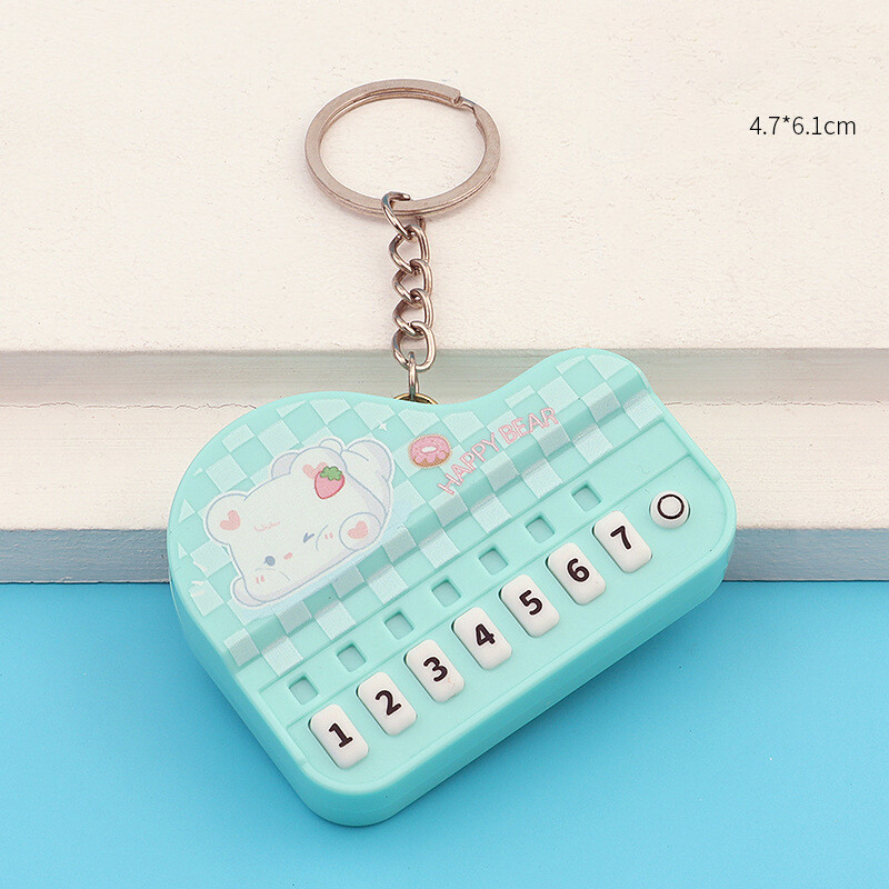 Mini Electronic Keyboard Keychain Portable Musical Instrument Luminous ...