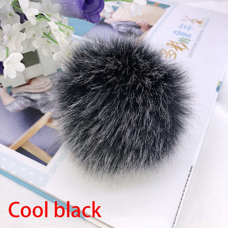 12cm Fluffy Faux Rabbit Fox Fur Balls Pompom Pom Poms For DIY Hat Bags ...