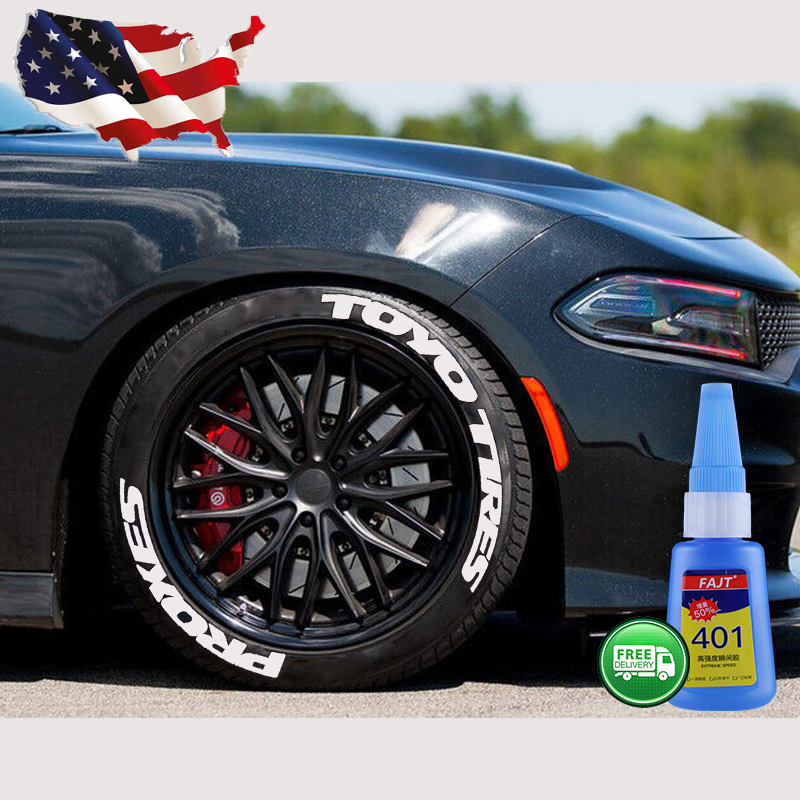 4 Kits Permanent Tire Lettering Sticker TOYO TIRES PROXES 1.06'' 14 ...