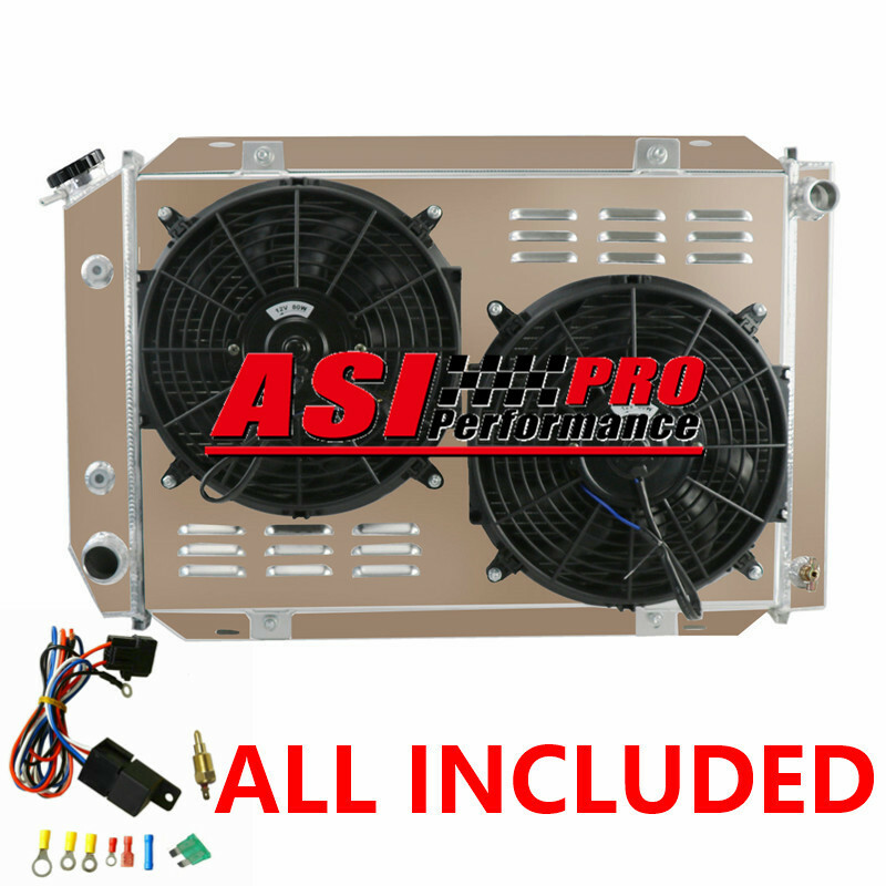 3 ROW Aluminum Radiator+Shroud+Fan+Relay For 1979-1993 Ford Mustang LX ...