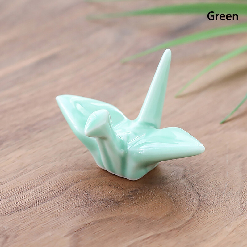 Ceramic Paper Crane Rest Chopsticks Spoon Holder Chopsticks Stand ...