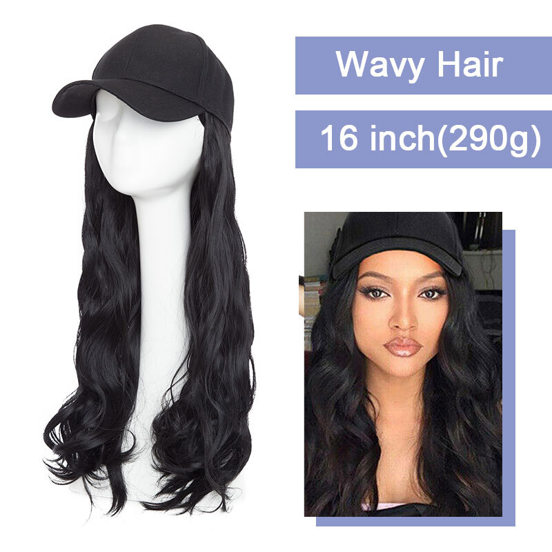 Cap with Hair Attached For Women Wig Hat with Hair Short Bob Style ...